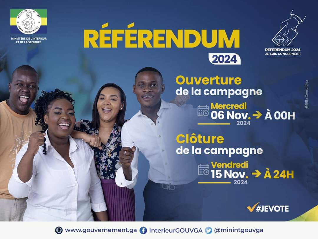Référendum 2024 : la campagne est lancée au Gabon et à l'étranger ...